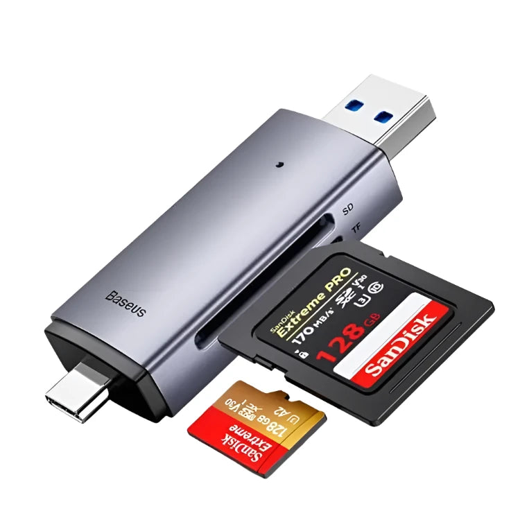 BASEUS Lite Series 2in1 USB 3.0 & Type-C Memory Card Reader Stick