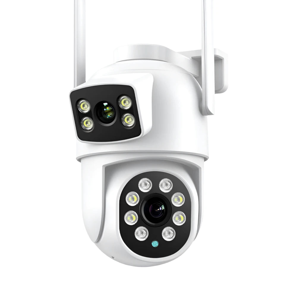 HISEEU 4MP WiFi 270° Rotating Outdoor Dual Lens Smart Security Camera ...